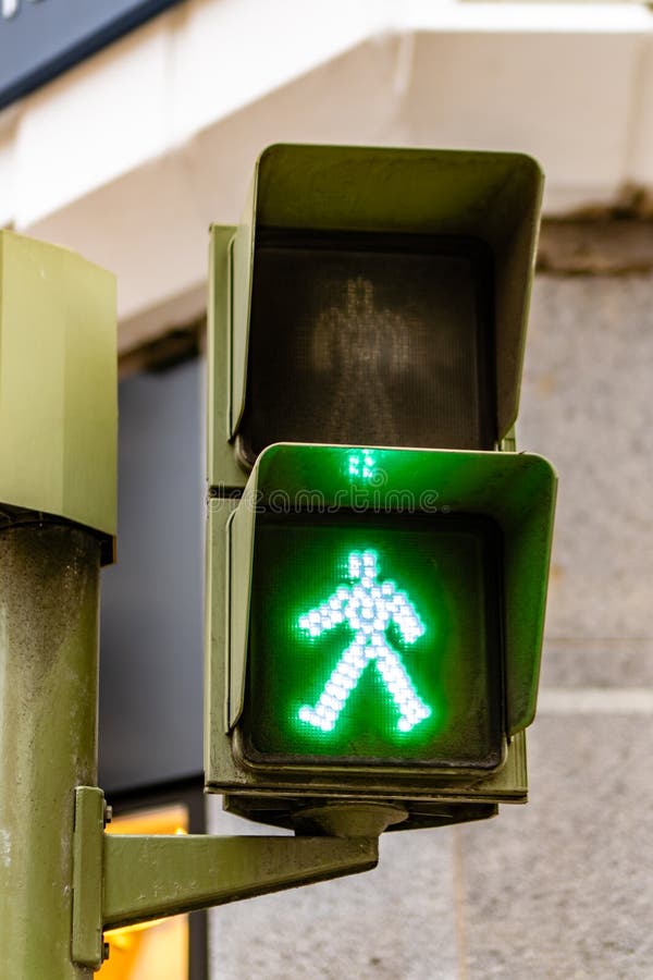 A Green Traffic Light Signal that Allows Traffic To Move Stock Image ...