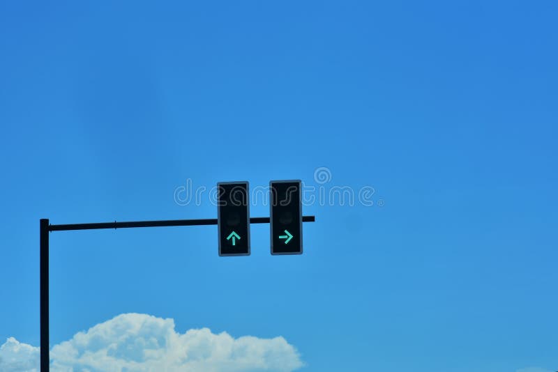 Green Traffic Lights at the Intersection Stock Image - Image of ...