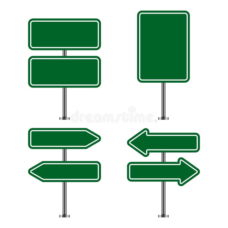 Green Traffic Road Sign, Vector Illustration Stock Vector ...