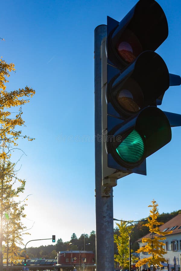 Green trafficlight stock photo. Image of people, road - 129519320