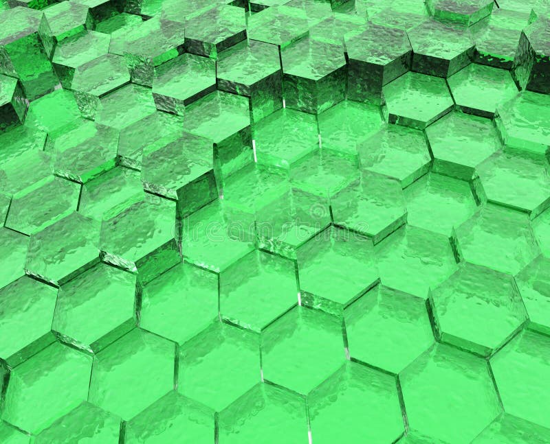 Green Translucent Hexagons stock illustration. Illustration of ...