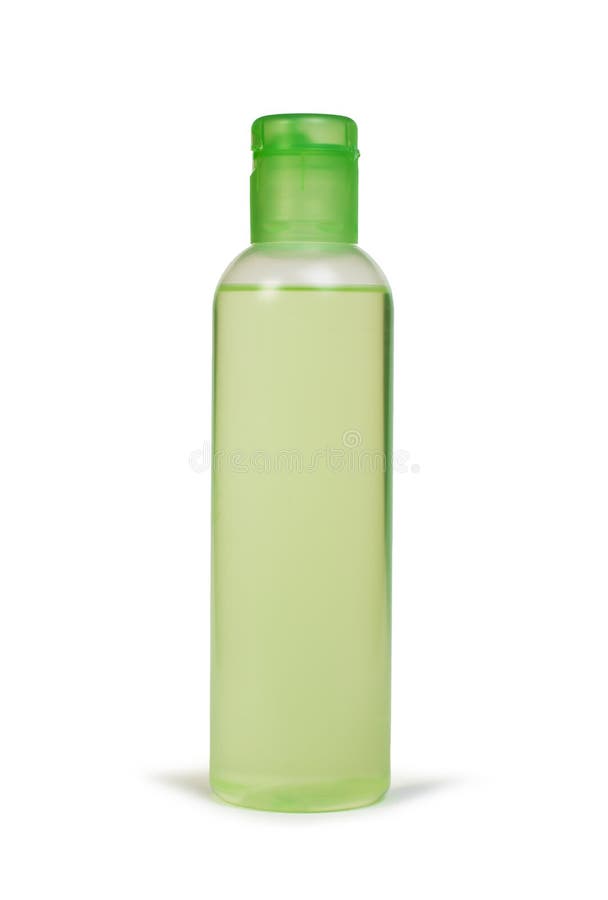 Green Transparent Cosmetic Bottle Stock Image - Image of cream, natural ...
