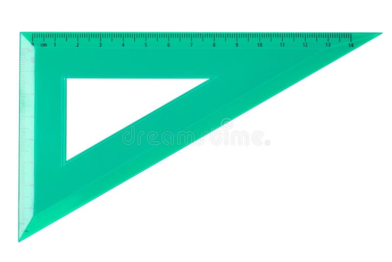 Green Transparent 30 60 Degree Set Square Isolated White Stock Image ...
