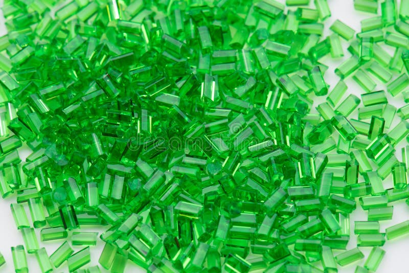 Green Transparent Plastic Polymer Stock Photo - Image of injection ...