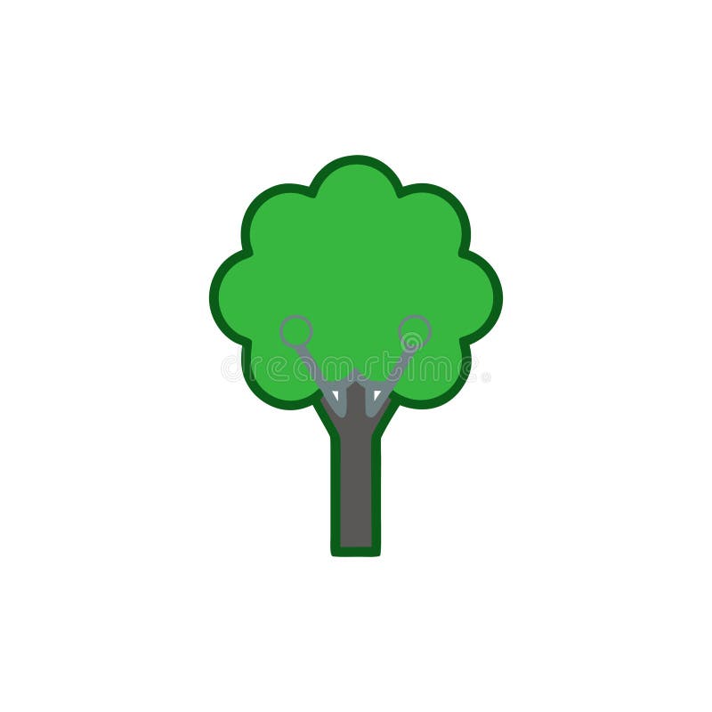 Green Tree with Blue Orbs Isolated on Transparent Background Stock ...