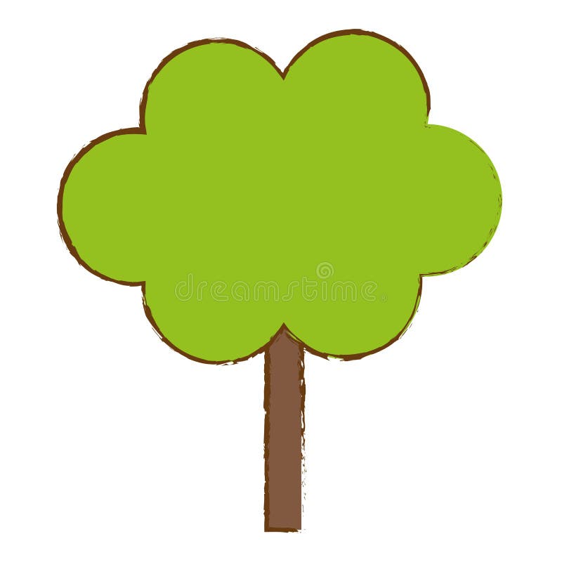 Green Tree in City Scene Icon Image Stock Illustration - Illustration ...