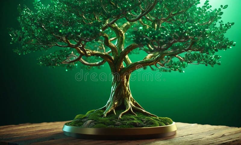 Green tree 3D model stock illustration. Illustration of tree - 316970016