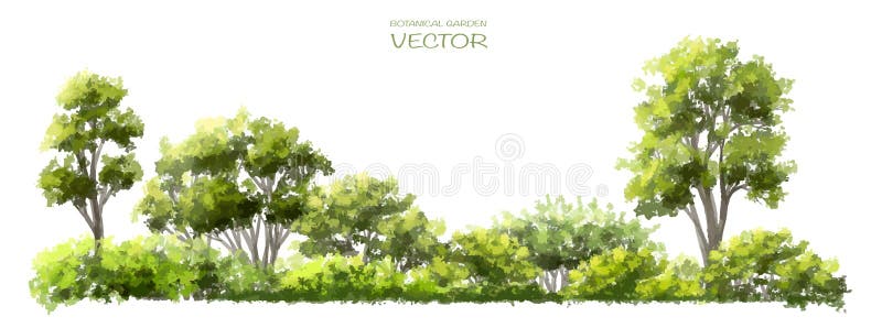 Green Tree ,forest with Grass Elevation for Landscape Scene Stock ...