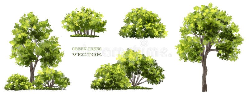 Green Tree ,forest with Grass Elevation for Landscape Scene Stock ...