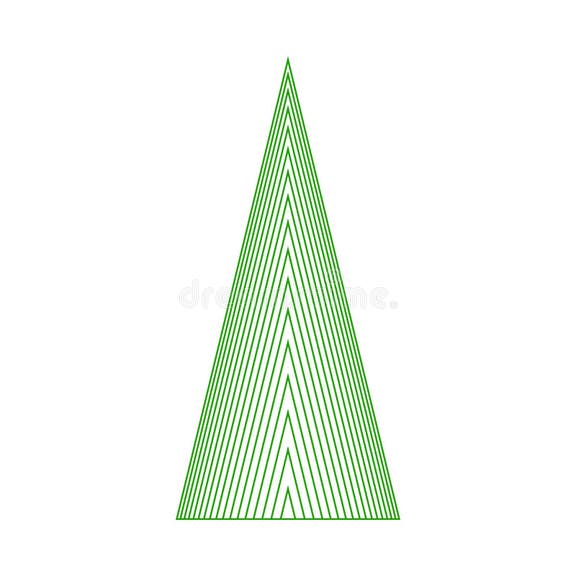 Green Tree Geometric Pyramidal Shape Simple Icon Stock Vector ...