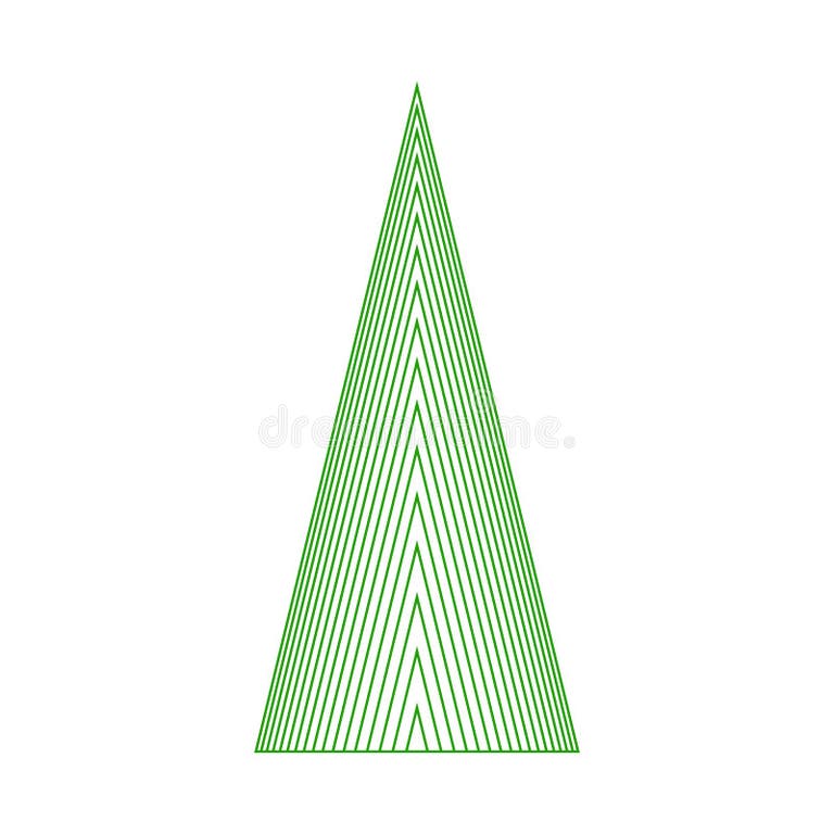 Green Tree Geometric Pyramidal Shape Simple Icon Stock Vector ...