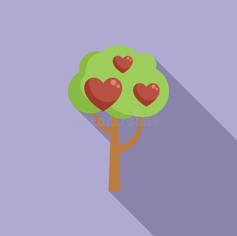 Green Tree Growing Hearts Representing Love and Charity Stock Vector ...