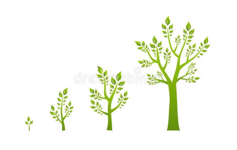 Green Tree Growth Eco Concept Stock Vector - Illustration of cycle ...