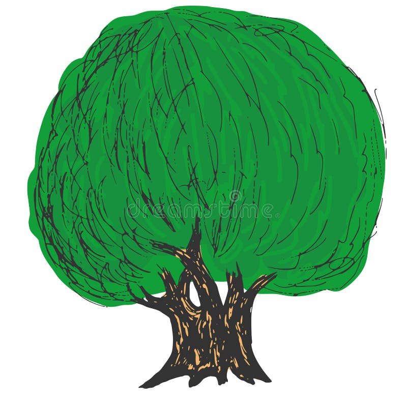 Green tree stock vector. Illustration of plant, environment - 35943111