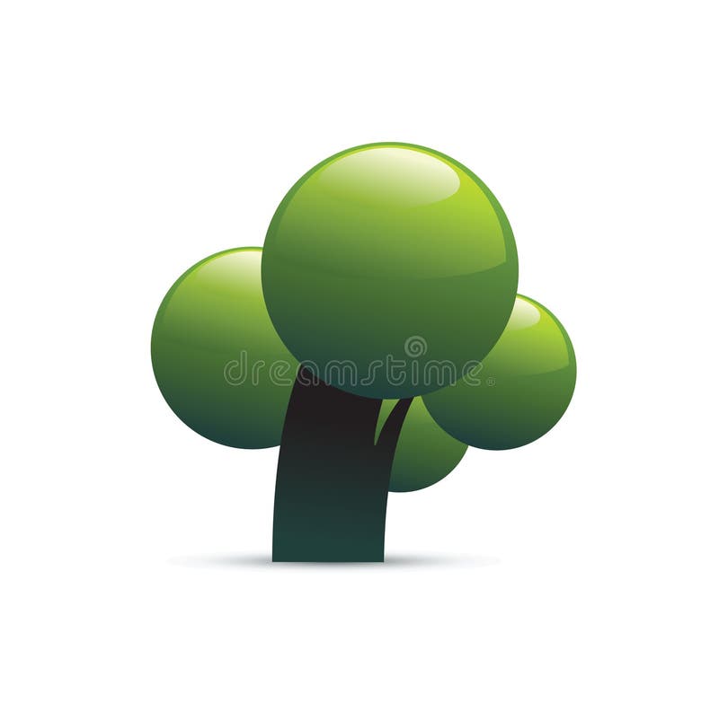 Green Tree icon stock vector. Illustration of object - 23778136