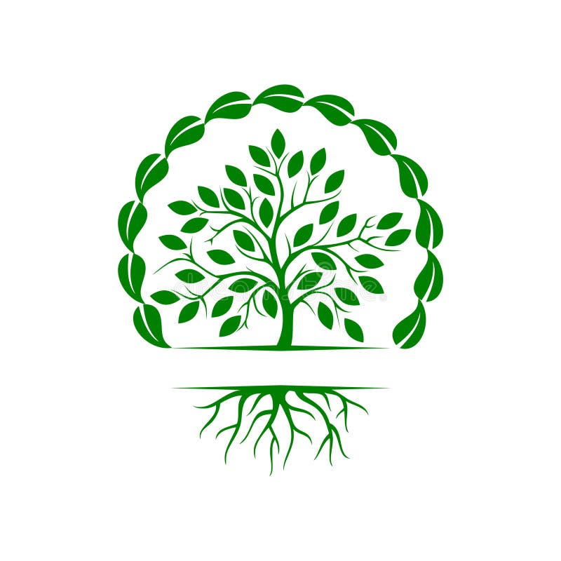 Green Tree Icon Isolated on White Background Stock Vector ...