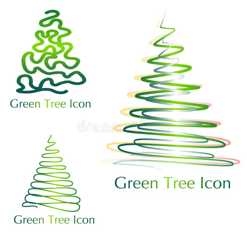 Stylized Symbols of Christmas Tree Stock Vector - Illustration of shape ...