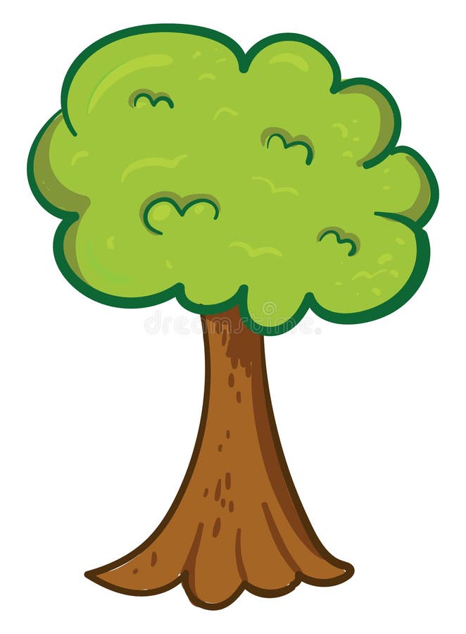 Green Tree Vector or Color Illustration Stock Vector - Illustration of ...