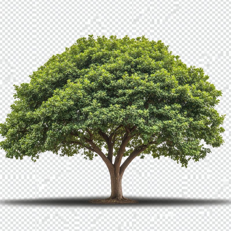 Green Tree on Transparent Background Stock Illustration - Illustration ...