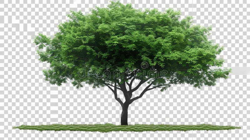 Green Tree Isolated on Transparent Background Stock Photo - Image of ...