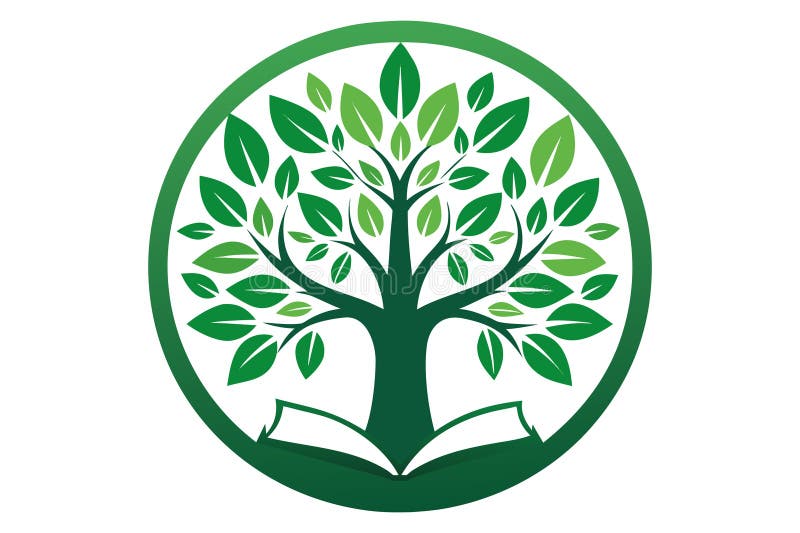 Knowledge Tree Book Logo stock vector. Illustration of novel - 32842606