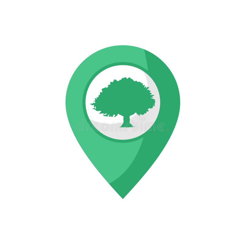 Green Tree Location Point Design Stock Illustrations – 669 Green Tree ...