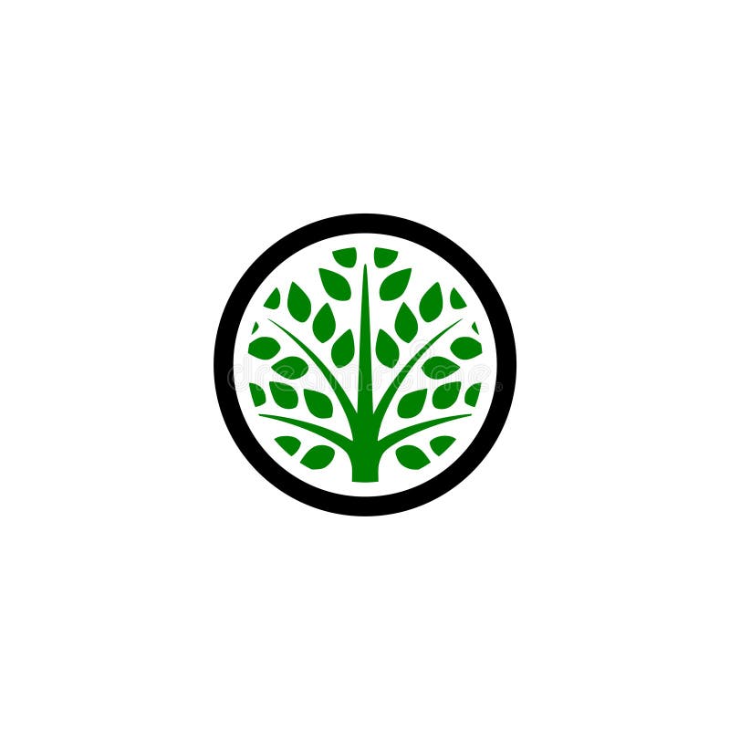 Green Tree Logo Design, Simple Vector Tree Icon Stock Vector ...
