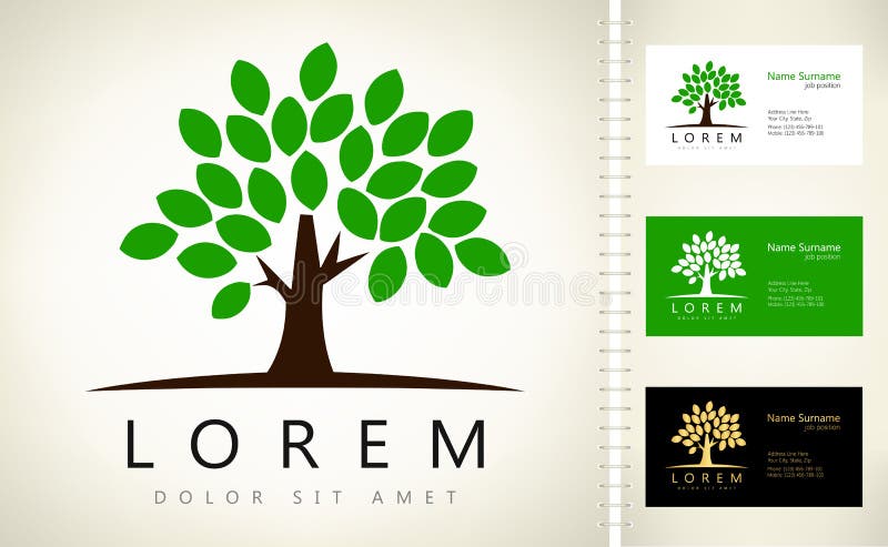 Green tree logo vector stock vector. Illustration of insignia - 90514988