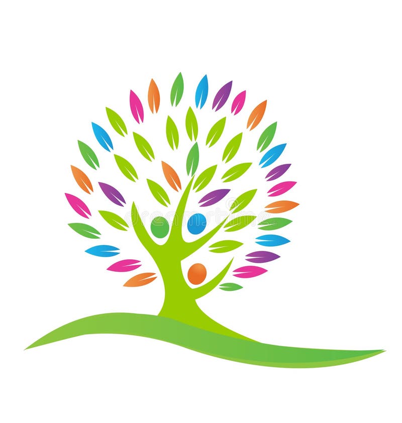 Green Tree, Peace and Unity Logo Vector Stock Vector - Illustration of ...