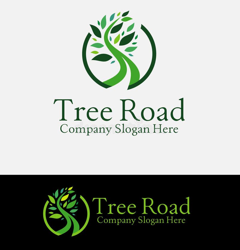 Tree road icon sign logo stock vector. Illustration of isolated - 127769626