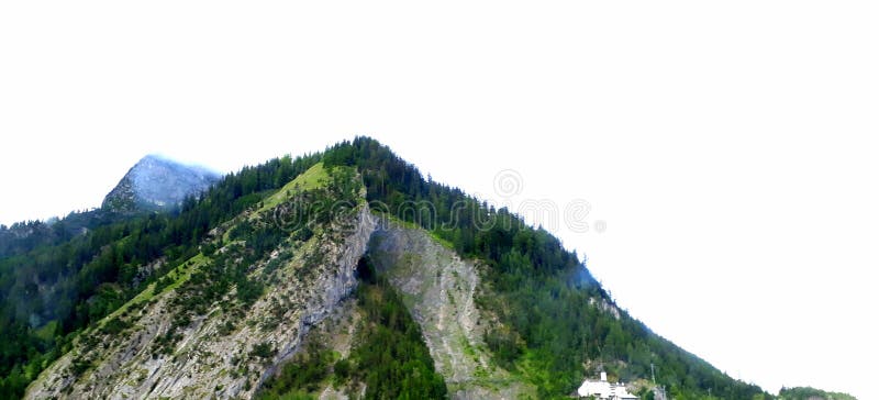 Montain stock photo. Image of montain, tree, green, white - 107545910