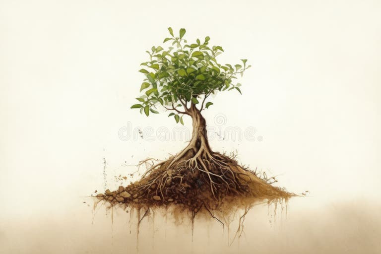 Green Tree Sprout on a White Background. AI Generative Stock ...