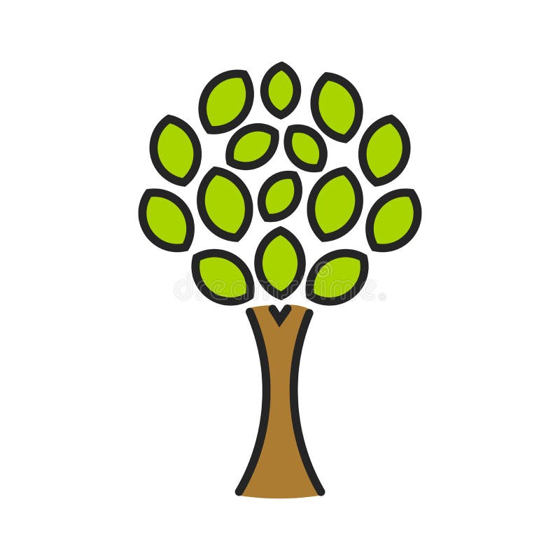 Green tree symbol stock vector. Illustration of isolated - 225528890