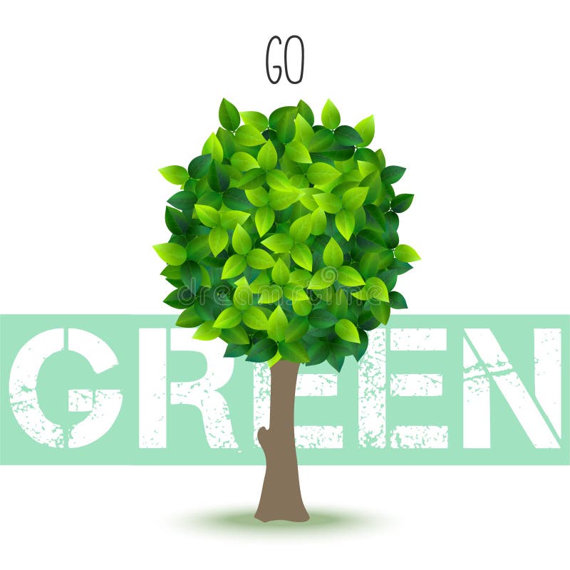 Green tree symbol stock vector. Illustration of modern - 67956494