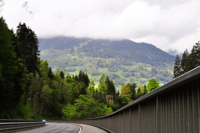Austrian Alps Photographed in Spring Stock Photo - Image of road ...
