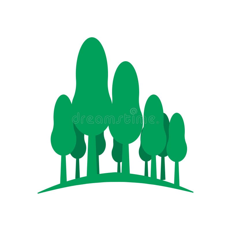 Green Trees Icon Design Template Vector Isolated Stock Vector ...