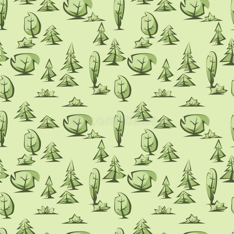 Green trees pattern stock vector. Illustration of pattern - 66458068