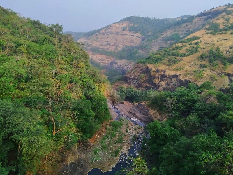 Green Trees River Inside Flow the Hill Stock Photo - Image of trees ...