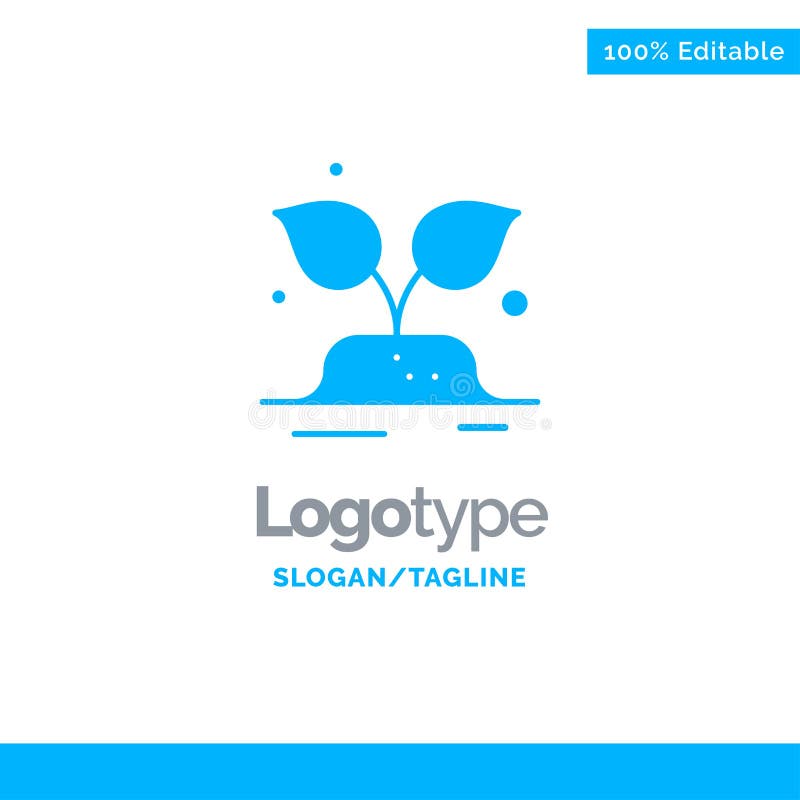 Green, Trees, World, Save Blue Solid Logo Template. Place for Tagline ...