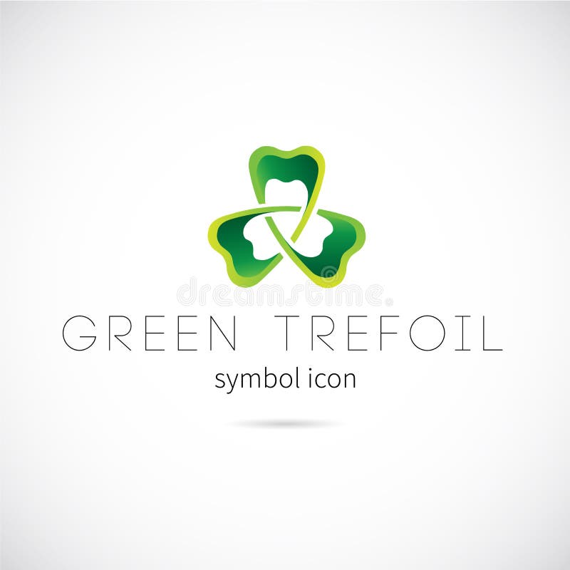 Green Trefoil Vector Concept Symbol Icon or Label Stock Vector ...