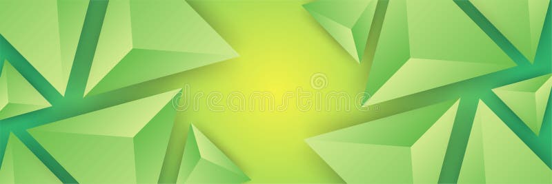 Green Triangle 3d Banner Background. Vector Abstract Graphic Design ...