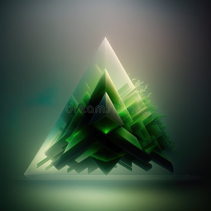 Green Triangle Design Element, AI Generated Stock Illustration ...