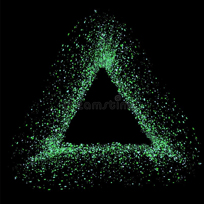 Green Triangle Frame stock illustration. Illustration of element - 71097374