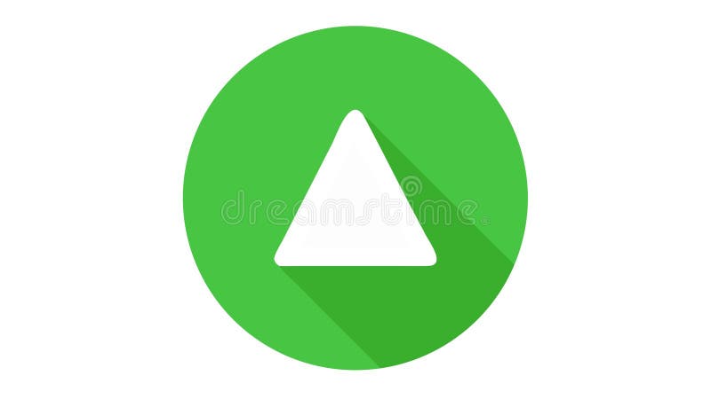 Green Triangle Icon, Flat Design Geometric Basic Shape, Vector Design ...