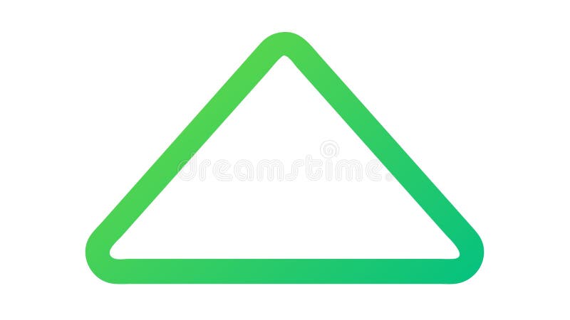 Green Triangle Icon: Up Direction Growth Symbol Vector, Vector Design ...