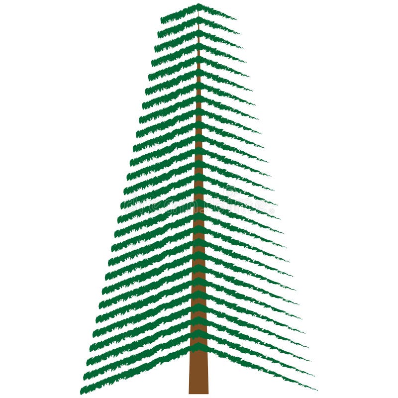 Green Triangle Tree. Abstract Pine Shape. Symmetric Forest Icon. Vector ...