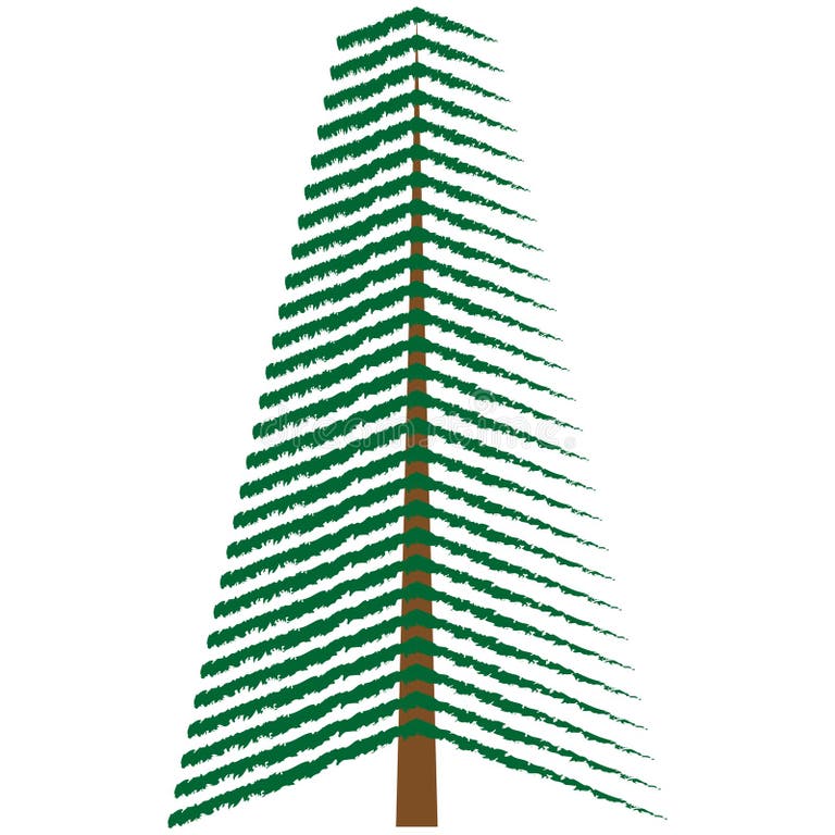 Green Triangle Tree. Abstract Pine Shape. Symmetric Forest Icon. Vector ...