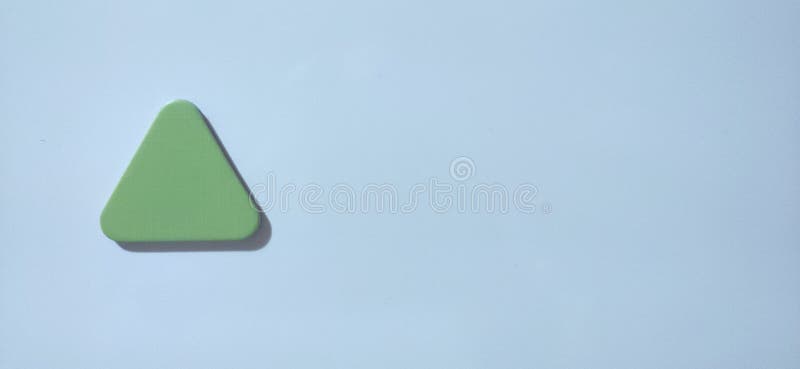 Green Triangle on the White Background Wide-screen Stock Image - Image ...