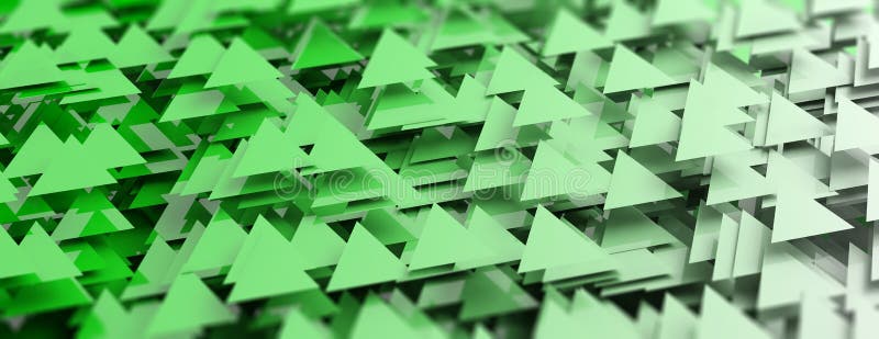 Green Triangles Abstract Background. 3d Illustration Stock Illustration ...