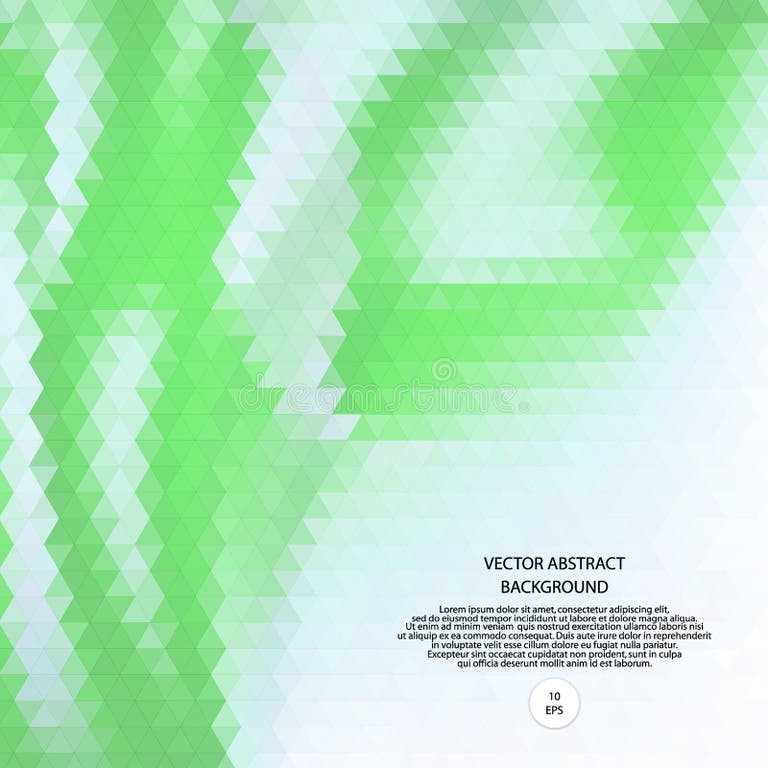 Green Triangular Abstract Background. Vector Layout for Advertising ...
